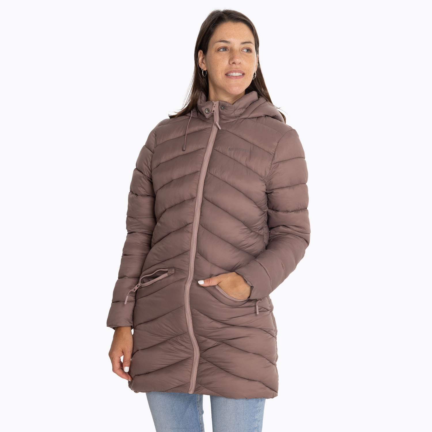 Merrell - Parka Mujer Padded Long Rosado Merrell | Ofertitas