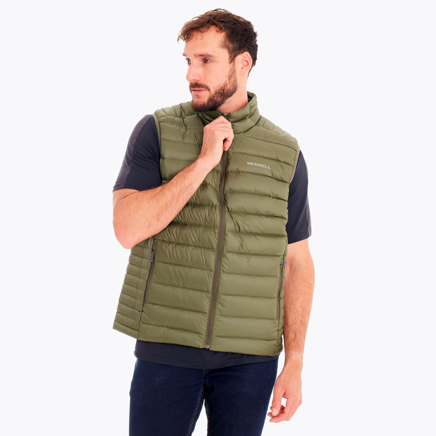 Parka Sin Mangas Hombre Ridgevent Thermo Vest Oliva Merrell-Merrell ...