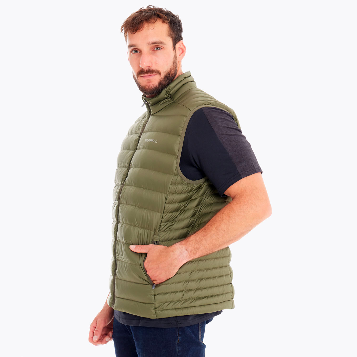 Parka Sin Mangas Hombre Ridgevent Thermo Vest Oliva Merrell-Merrell ...